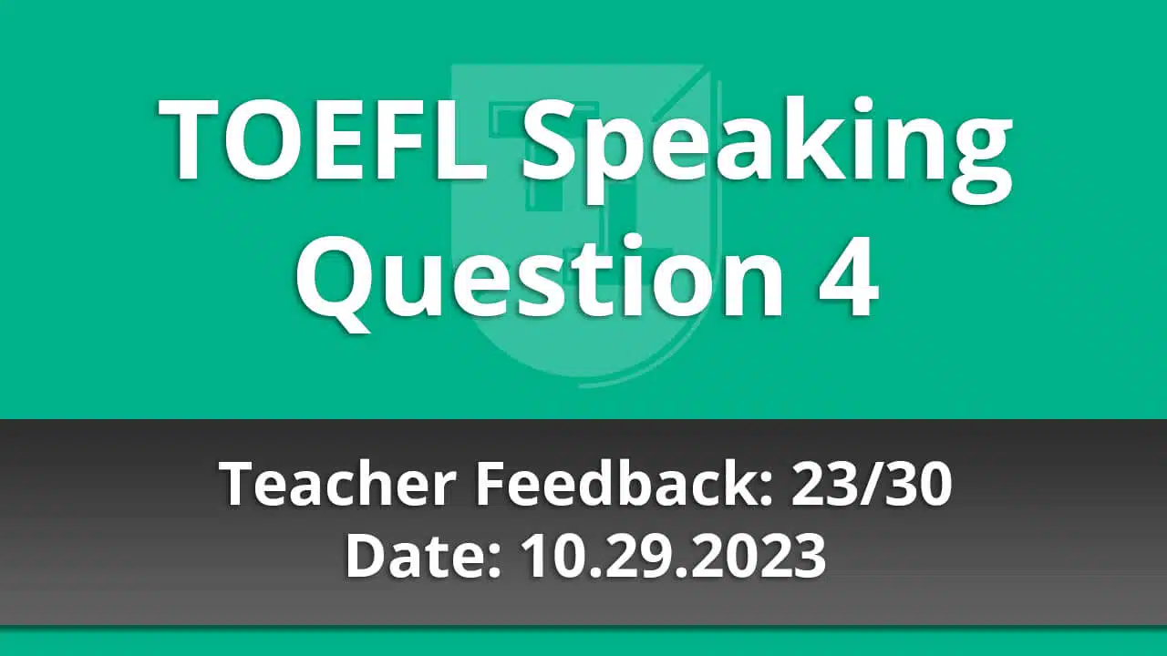 Practice Questions for the TOEFL® Speaking - TST Prep